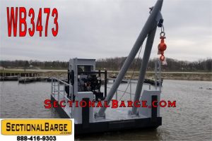 WB3473 - 25' x 10' x 3' A-FRAME WORK BOAT - Sectional Barges