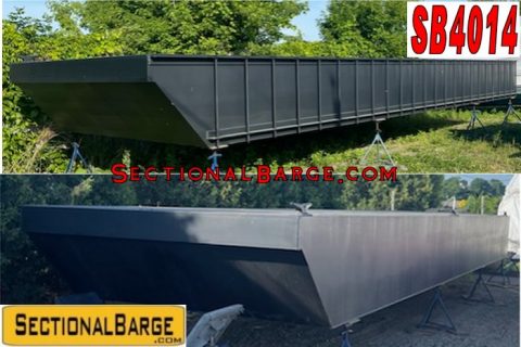 SB4014 - NEW 48' x 24' x 4' SECTIONAL SPUD BARGE - Sectional Barges